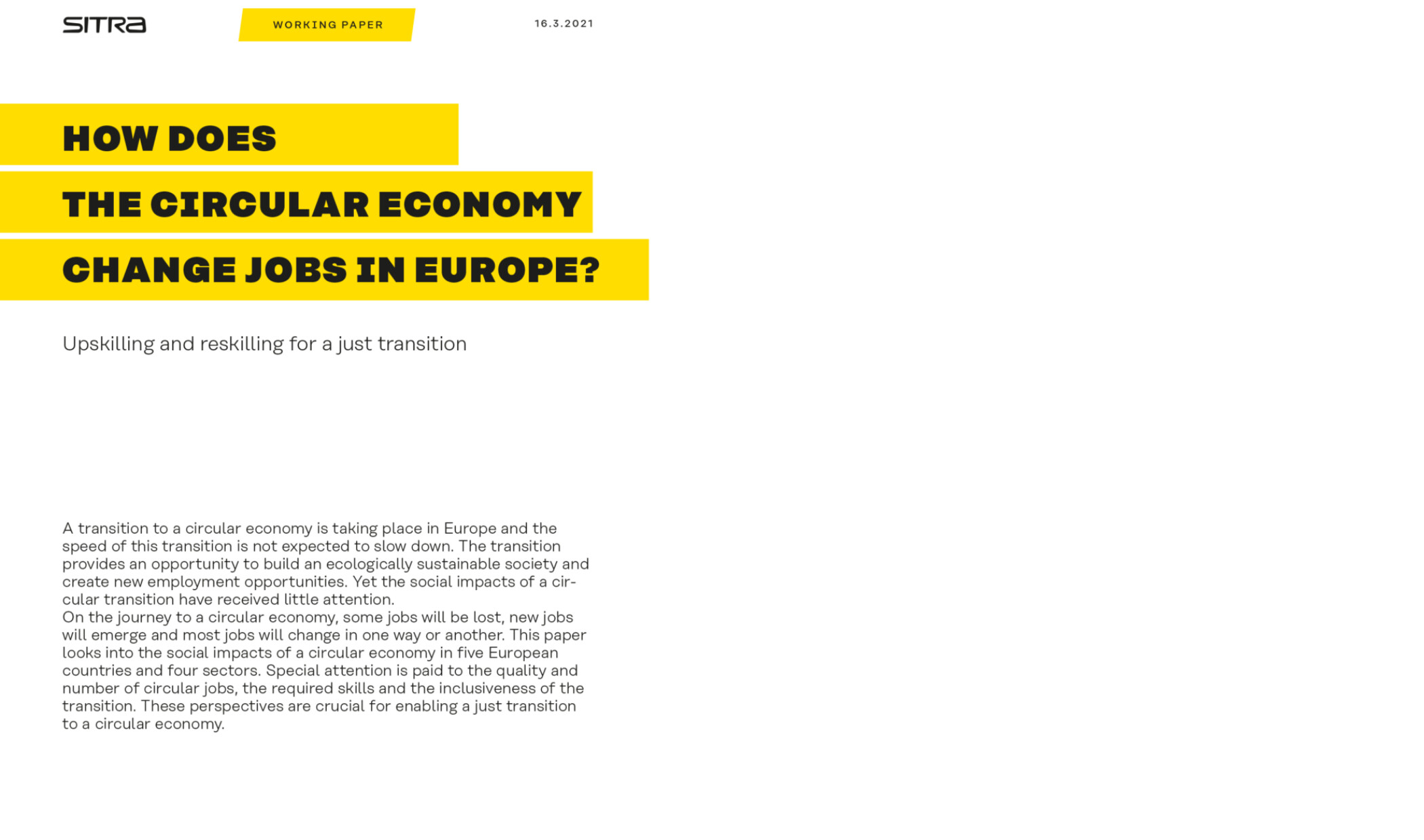 How Does the Circular Economy Change Jobs… | Nordic Circular Hotspot