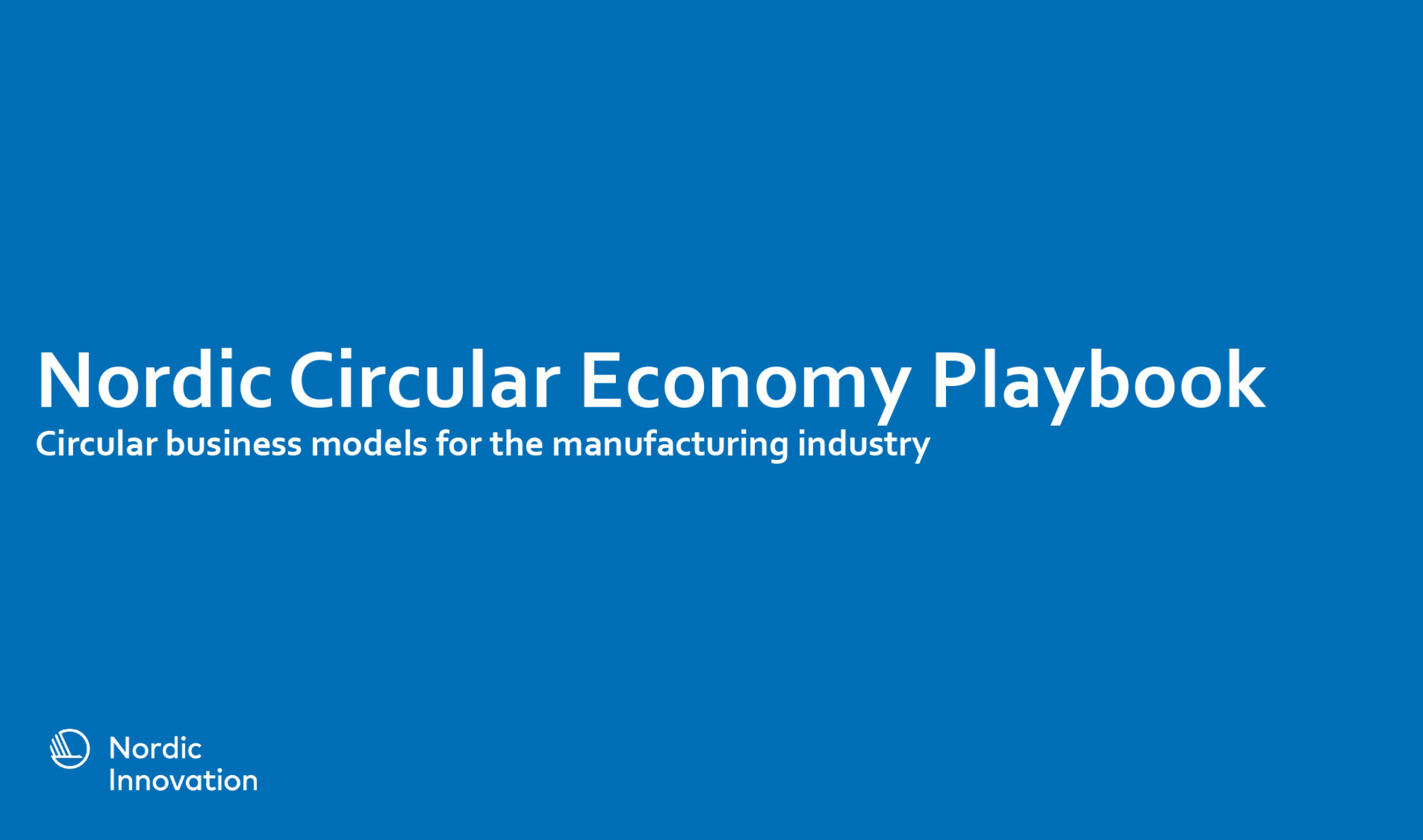 Nordic circular economy playbook for… | Nordic Circular Hotspot